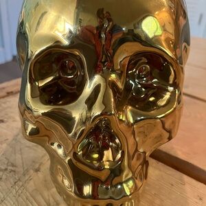 Accents | Gold Ceramic Skull Head | Poshmark